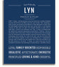Lyn | Name Art Print – Name Stories