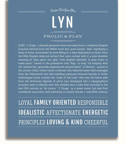 Lyn | Name Art Print – Name Stories
