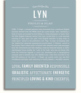 Lyn | Name Art Print – Name Stories