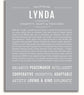 Lynda | Name Art Print – Name Stories