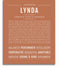 Lynda | Name Art Print – Name Stories