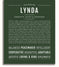 Lynda | Name Art Print – Name Stories