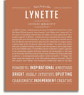 Lynette | Name Art Print – Name Stories