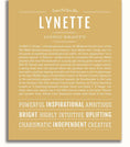 Lynette | Name Art Print – Name Stories