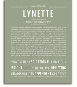Lynette | Name Art Print – Name Stories