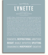 Lynette | Name Art Print – Name Stories