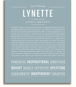 Lynette | Name Art Print – Name Stories