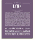 Lynn | Name Art Print – Name Stories