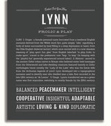 Lynn | Name Art Print – Name Stories