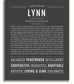 Lynn | Name Art Print – Name Stories