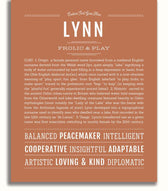 Lynn | Name Art Print – Name Stories