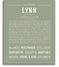 Lynn Personalized Name Meaning Art Prints – Name Stories