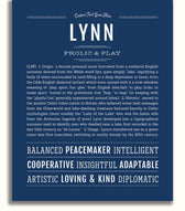 Lynn Personalized Name Meaning Art Prints – Name Stories