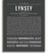 Lynsey Personalized Name Meaning Art Prints – Name Stories