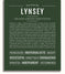 Lynsey Personalized Name Meaning Art Prints – Name Stories