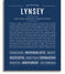 Lynsey Personalized Name Meaning Art Prints – Name Stories