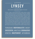 Lynsey | Name Art Print – Name Stories