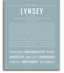Lynsey | Name Art Print – Name Stories
