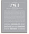 Lynzie Personalized Name Meaning Art Prints – Name Stories