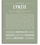 Lynzie Personalized Name Meaning Art Prints – Name Stories