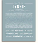 Lynzie | Name Art Print – Name Stories