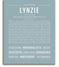 Lynzie Personalized Name Meaning Art Prints – Name Stories