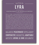 Lyra Personalized Name Meaning Art Prints – Name Stories