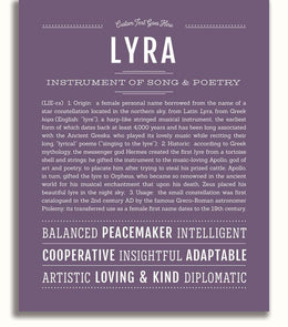 Lyra | Name Art Print – Name Stories