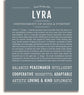 Lyra Personalized Name Meaning Art Prints – Name Stories