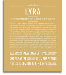 Lyra | Name Art Print – Name Stories