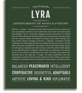 Lyra Personalized Name Meaning Art Prints – Name Stories