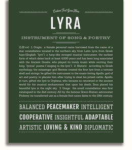 Lyra | Name Art Print – Name Stories