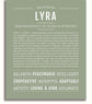 Lyra Personalized Name Meaning Art Prints – Name Stories