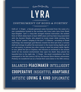 Lyra | Name Art Print – Name Stories