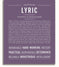 Lyric | Name Art Print – Name Stories