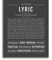 Lyric | Name Art Print – Name Stories