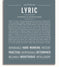 Lyric | Name Art Print – Name Stories