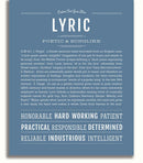 Lyric Personalized Name Meaning Art Prints – Name Stories