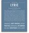 Lyric | Name Art Print – Name Stories