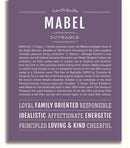 Mabel Personalized Name Meaning Art Prints – Name Stories