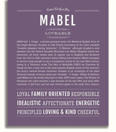 Mabel | Name Art Print – Name Stories