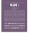 Mabel | Name Art Print – Name Stories
