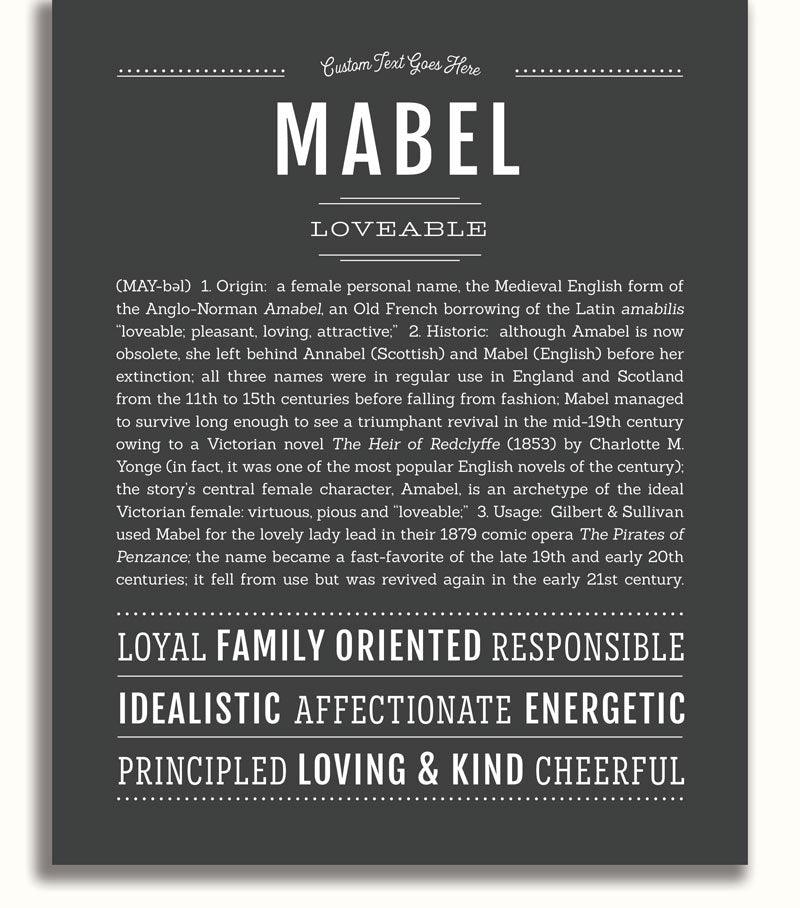 Mabel | Name Art Print – Name Stories