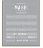 Mabel | Name Art Print – Name Stories