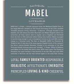 Mabel | Name Art Print – Name Stories