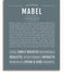 Mabel | Name Art Print – Name Stories