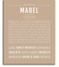 Mabel | Name Art Print – Name Stories