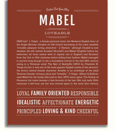 Mabel | Name Art Print – Name Stories