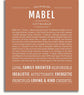 Mabel | Name Art Print – Name Stories