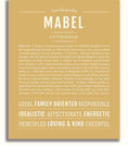Mabel | Name Art Print – Name Stories